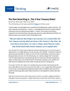 LTA Thinking - The New Bond King Is…The 2-Year Treasury Note ...